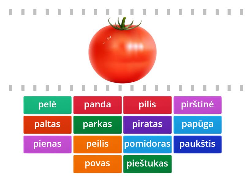 Raidė p - Find the match