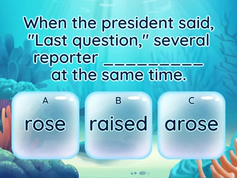 Rise/Raise/Arise Difference Confusing Verbs Test - Cuestionario