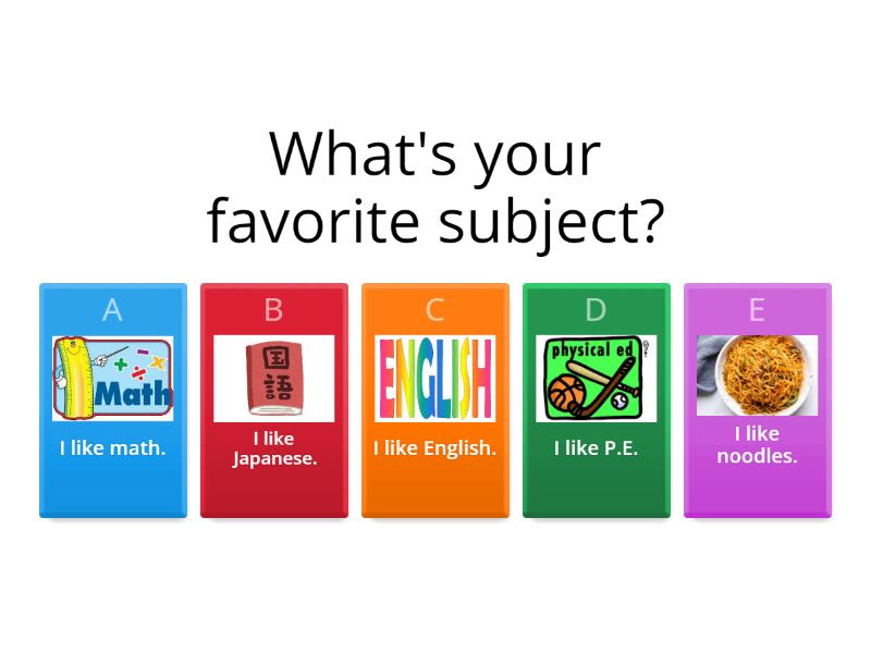 What's your favorite ______? - Cuestionario