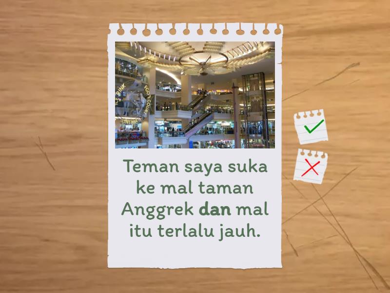 Tetapi , atau, dan - Flash cards