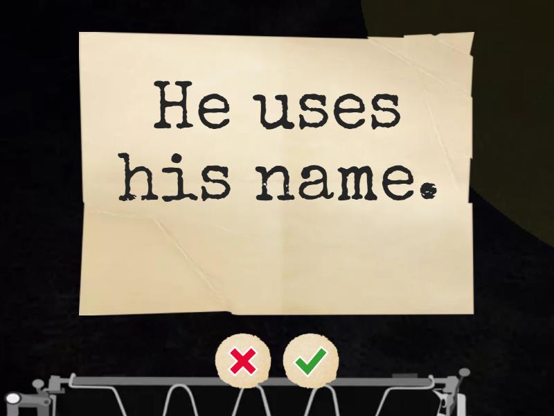 I use my name. to use one's name - Flash cards