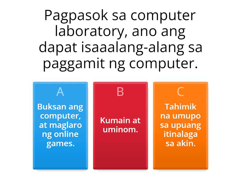 Piliin ang pinakamabuting sagot - Quiz