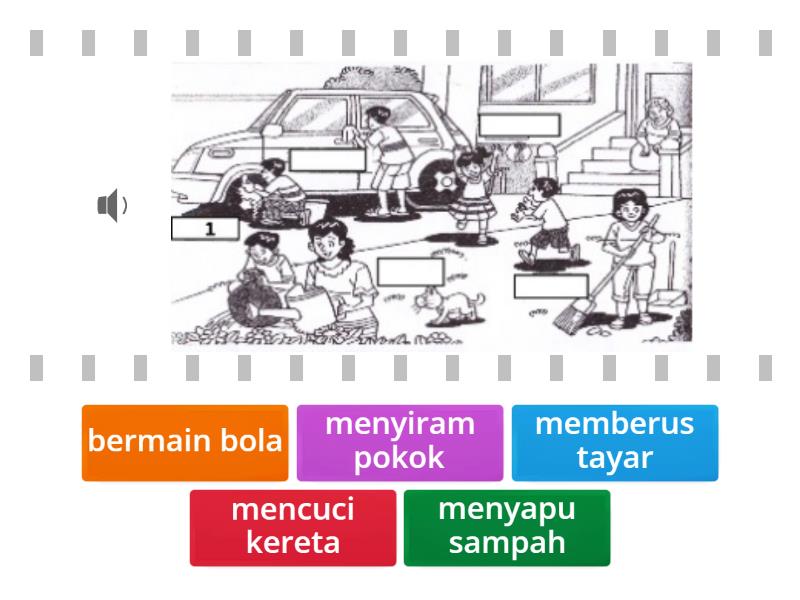 Mengenal pasti kata kerja - Cada oveja con su pareja