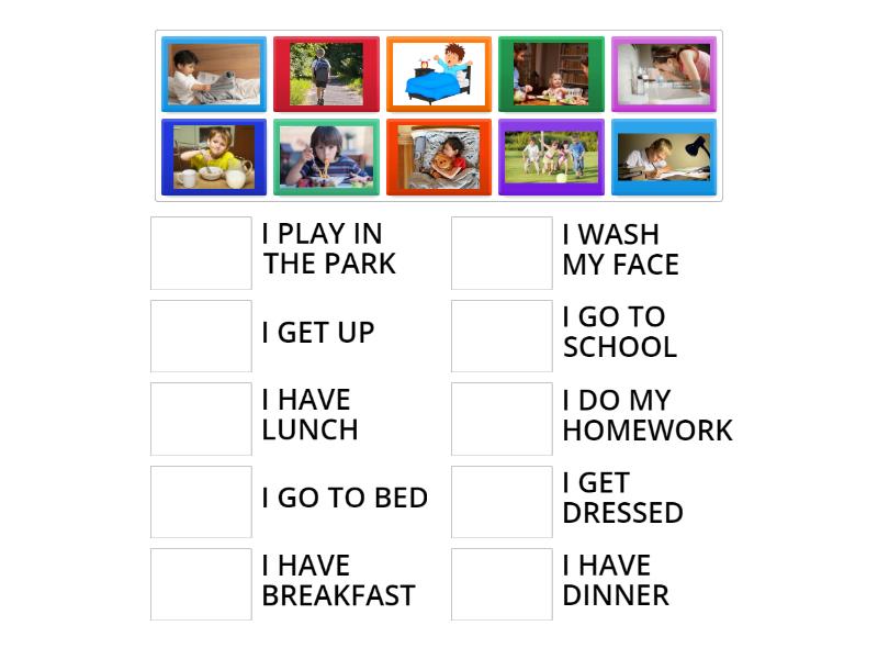 DAILY ROUTINE - Match up