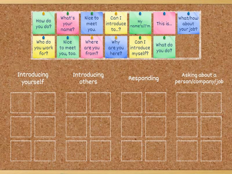 Introductions - Key expressions - Group sort