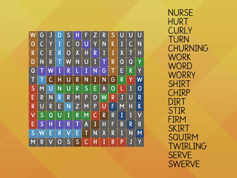 Module 6 Week 2 Spelling - Wordsearch