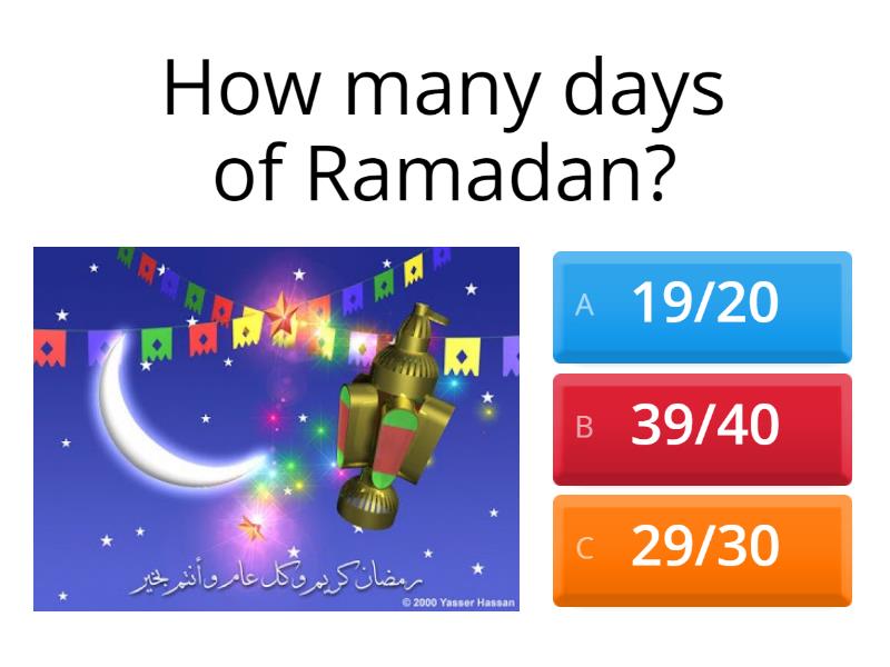 Ramadan (6th grade) - Quiz