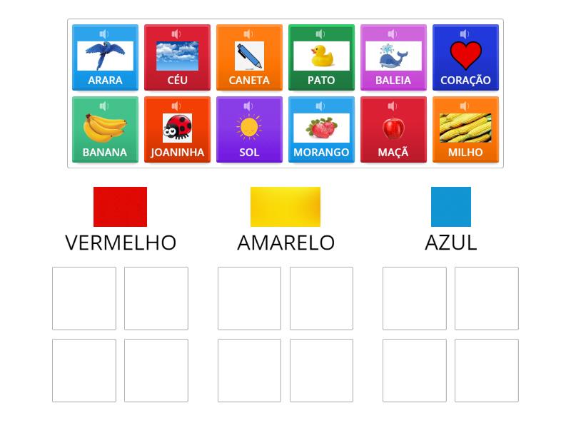 RELACIONANDO AS CORES PRIMÁRIAS - Group sort