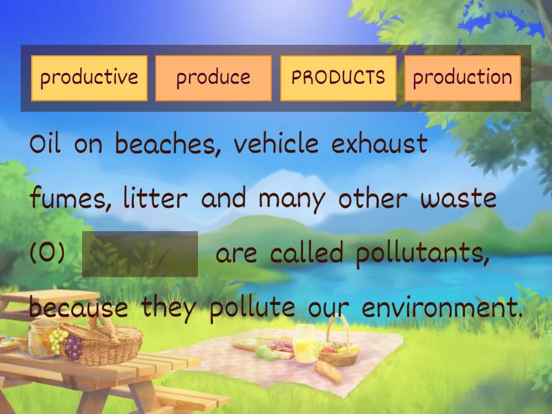 FCE Unit 15 Pollution cloze - Complete the sentence