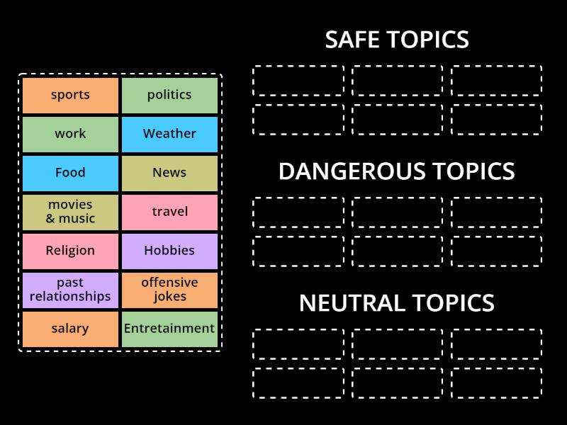 SMALL TALK TOPICS 2 - Group sort