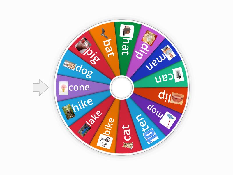 Final consonants cvc spinner - Random wheel