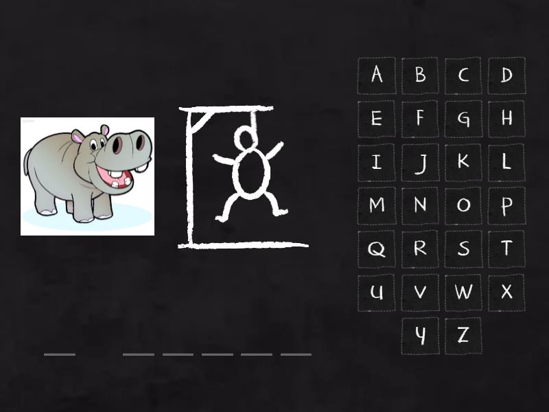 Kid's Box 1 Unit 7 - Wild animals vocab with clues - Hangman