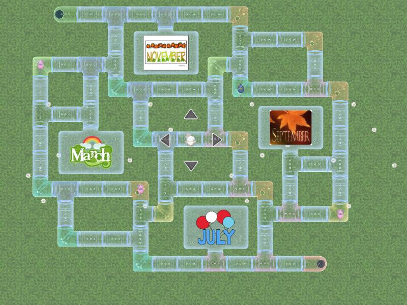 Ordinal numbers and months - Maze chase