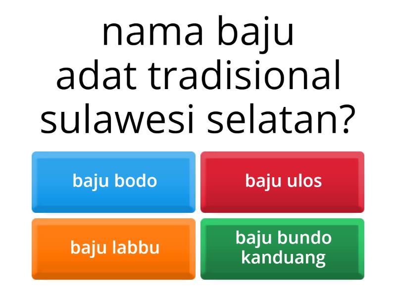 sulawesi selatan - Quiz