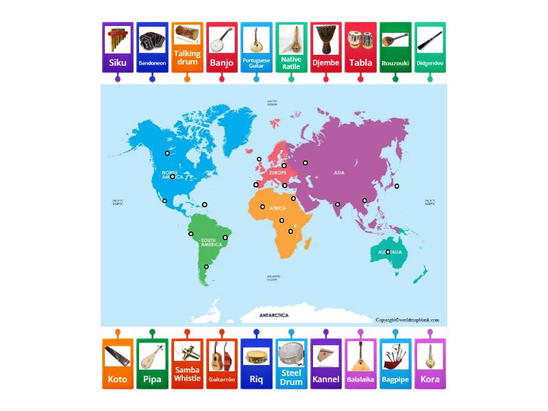 World Musical Instruments - Labelled diagram