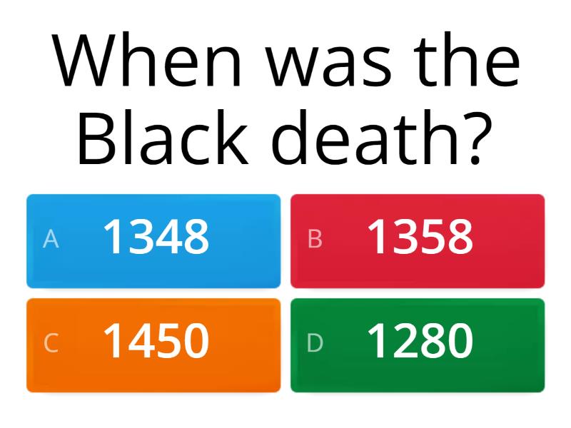 The Black death quiz - Cuestionario