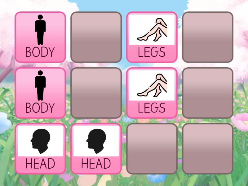 MEMORY BODY PARTS - Matching pairs