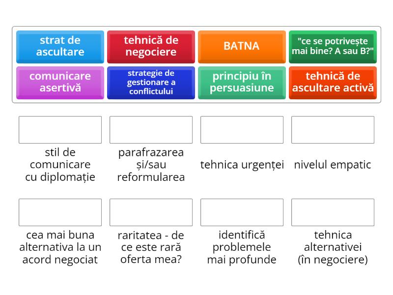 2024 Comunicare și negociere - Match up