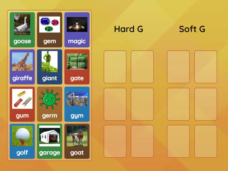 hard g/ soft g 2.0 - Group sort