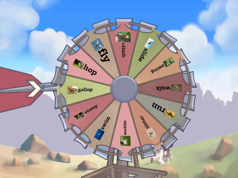 Create a sentence - Spin the wheel