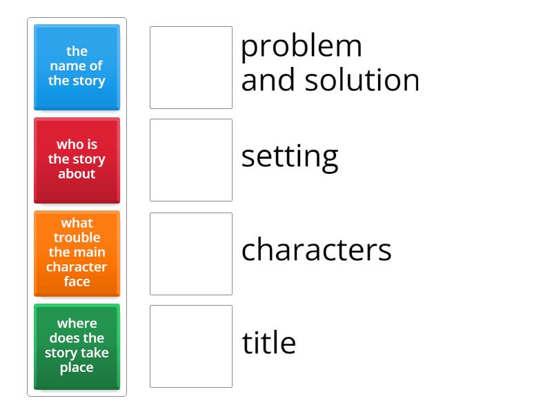 story elements - Match up