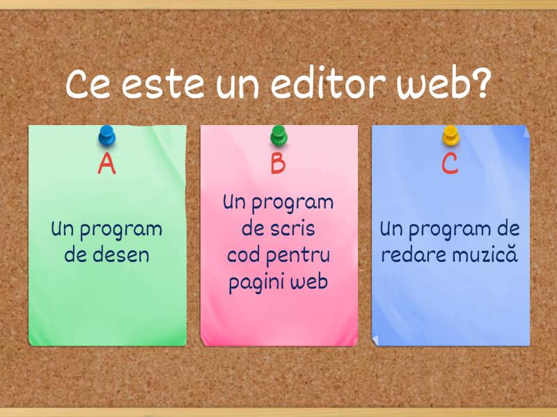 Editorul web - Quiz