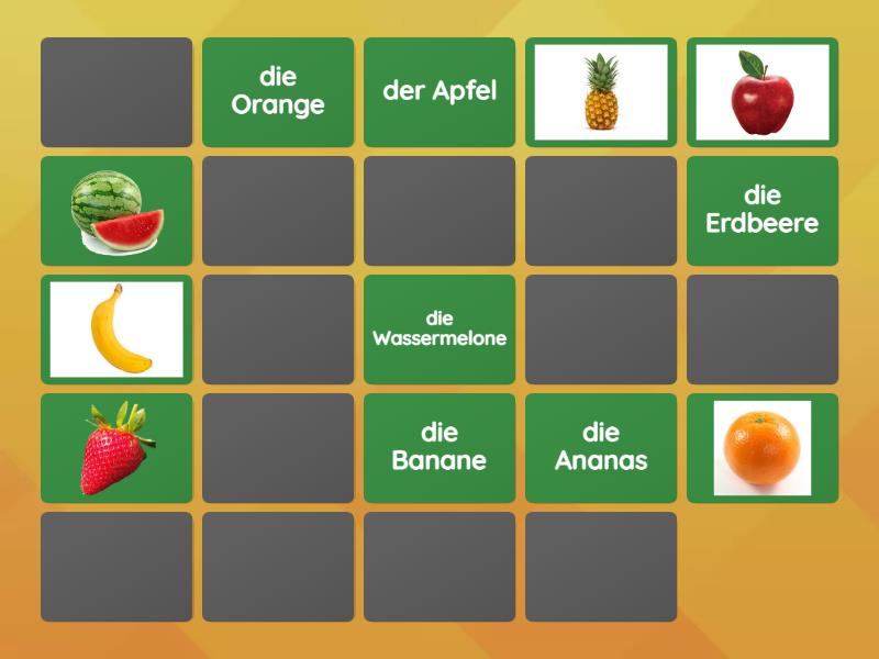 Obst & Gemüse - Matching pairs