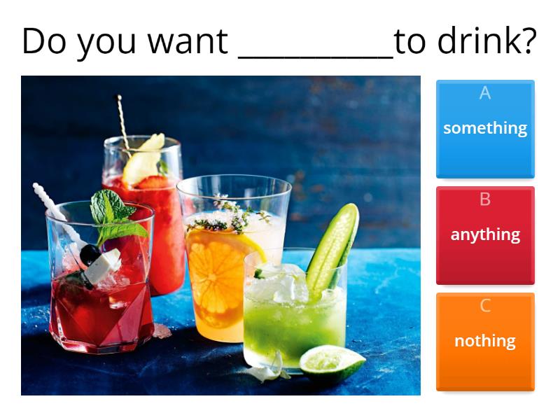 Indefinite Pronouns (Something, Anything, nothing) - Questionário