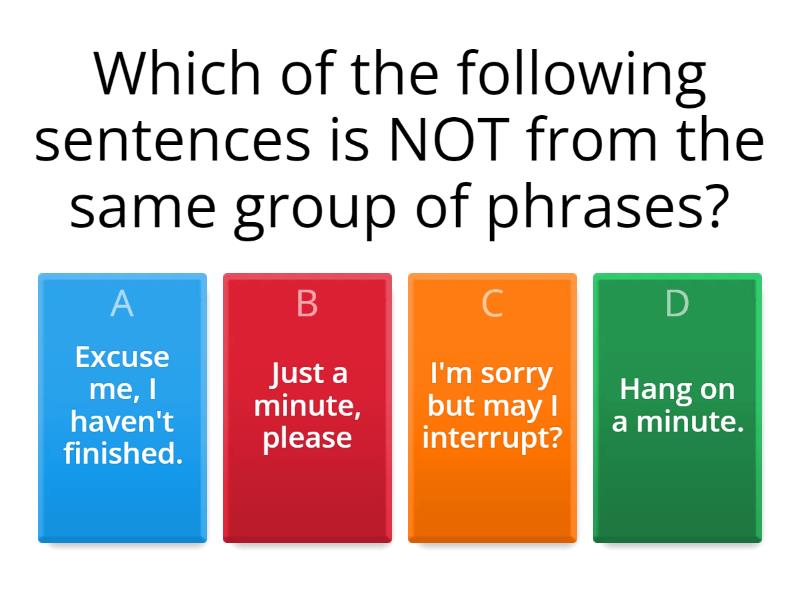 English for life: Speaking 1 - Quiz