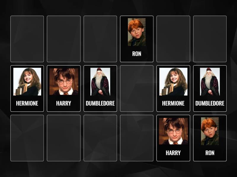 HARRY POTTER memory game - Matching pairs