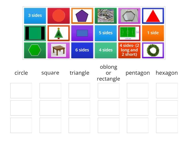 2D Shapes - Group sort