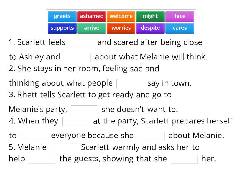 A surprise party - Complete the sentence