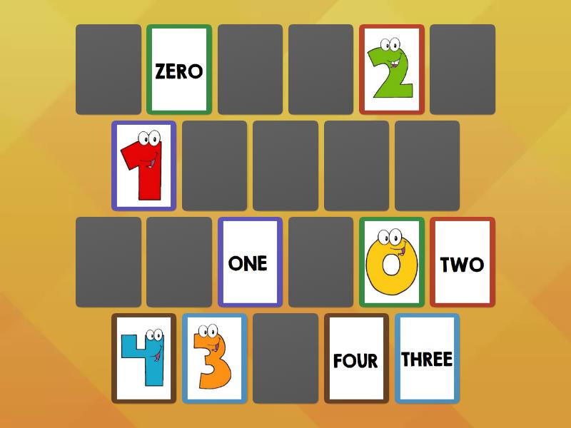 Memory game - Numbers 1 - 10 - Parejas