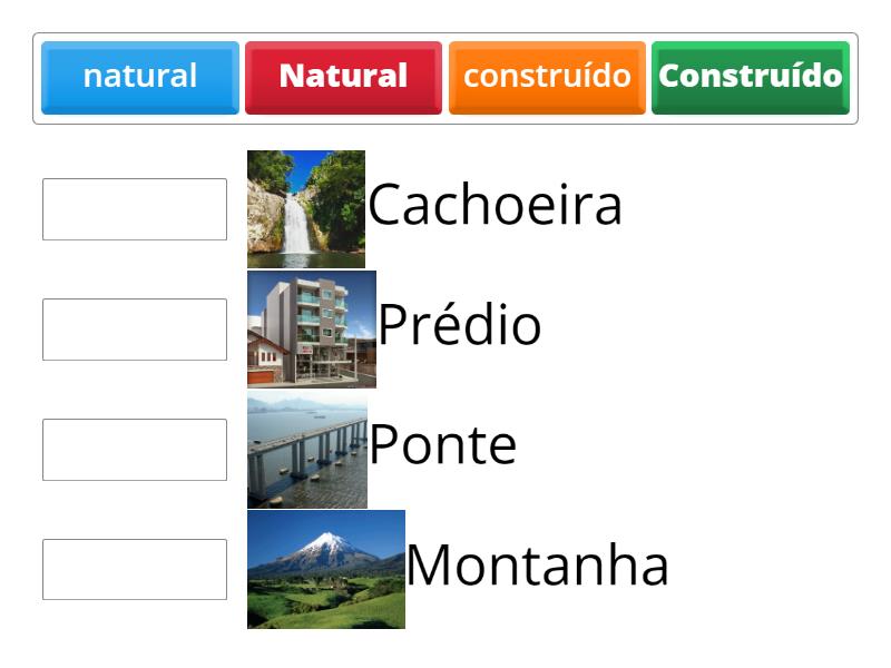 Elementos naturais x Elementos construídos - Abbinamenti