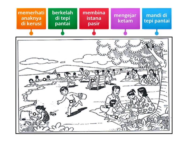 Bina Ayat Berdasarkan Gambar - Gambar rajah berlabel