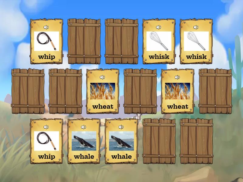 'wh' sound - Matching pairs