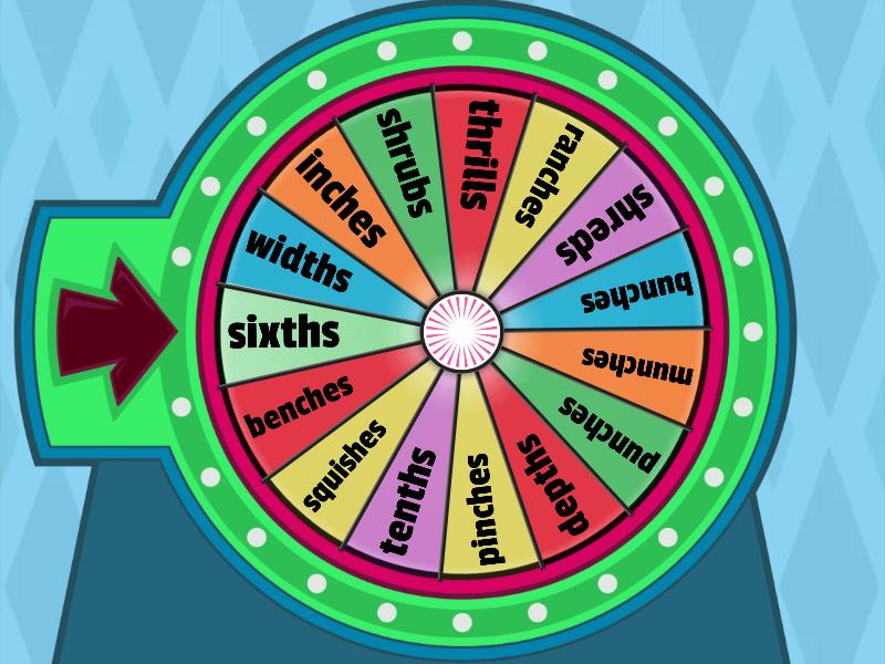 2.2 digraph blends + suffixes - Spin the wheel