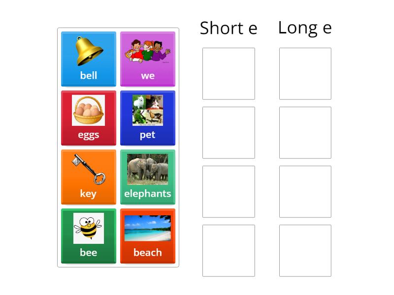 Short e & long e Sort (3) - Group sort