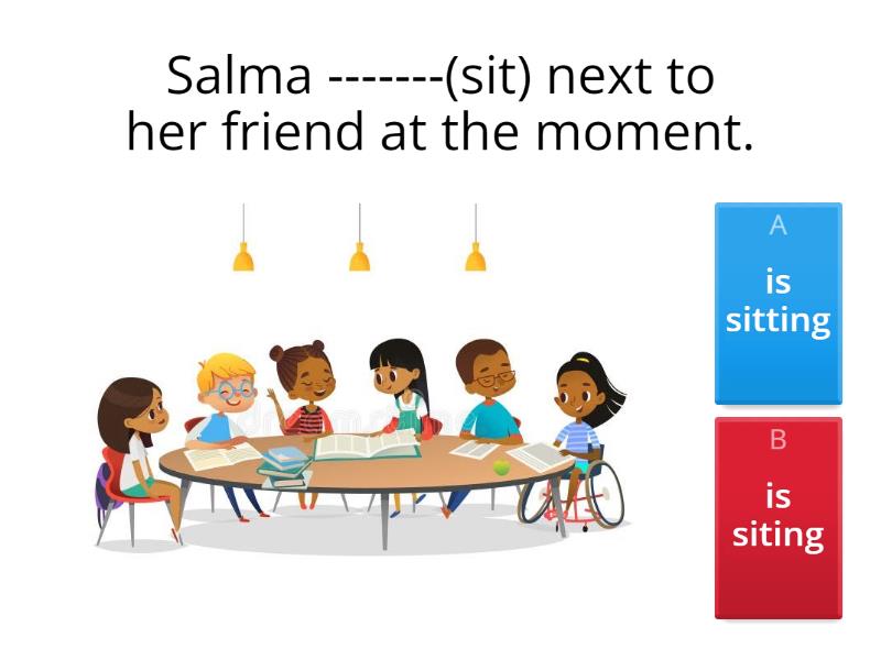 Present progressive - Quiz