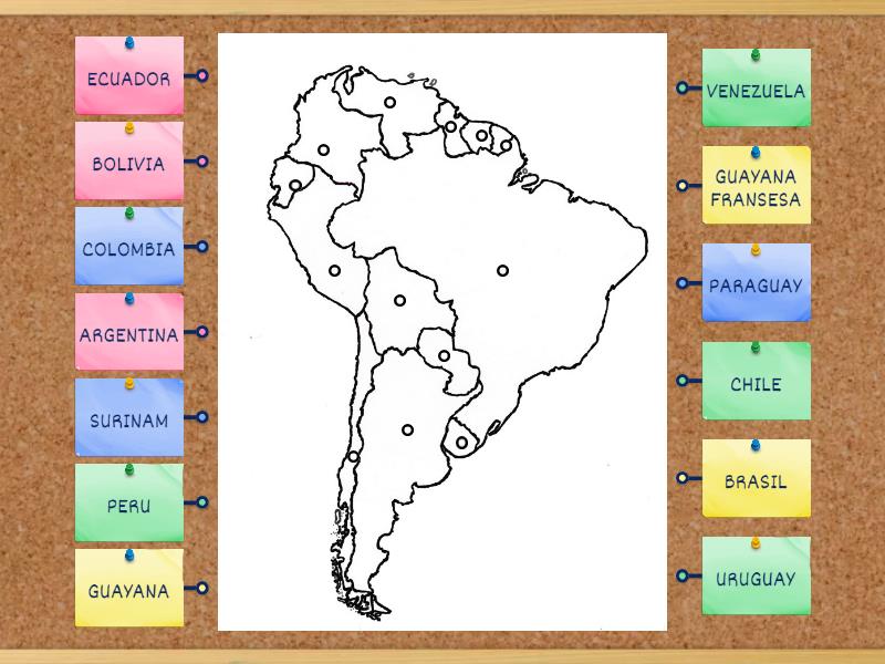 América del Sur - unir - Labelled diagram