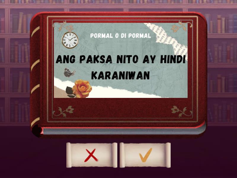 PORMAL O DI PORMAL - Flash cards