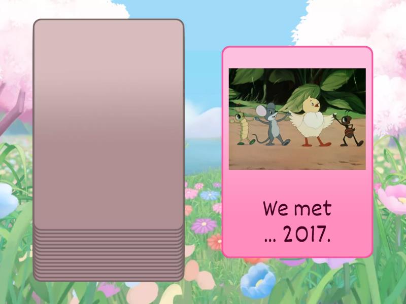 Prepositions of time In/on/at Cartoons - Speaking cards