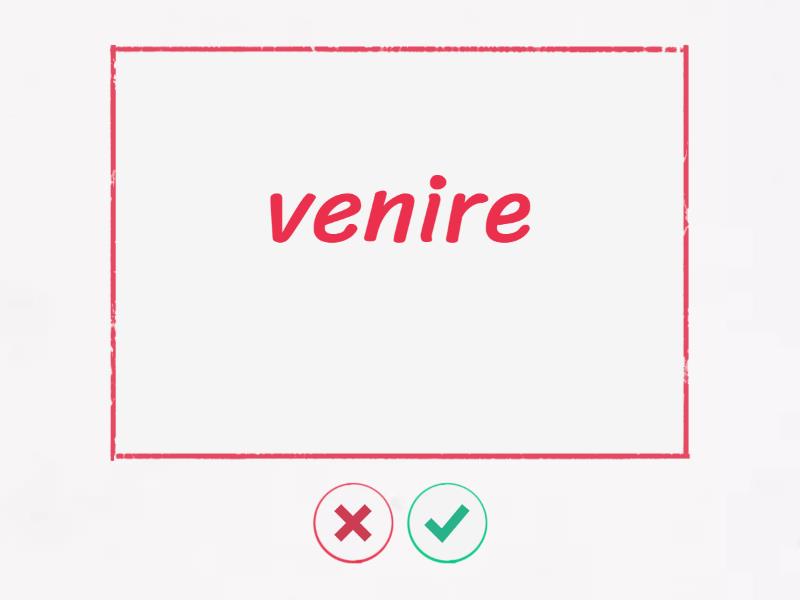 andare/partire/venire - Flash cards