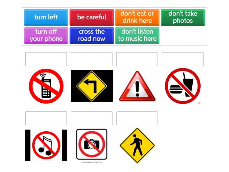 2C Slow down signs - Match up