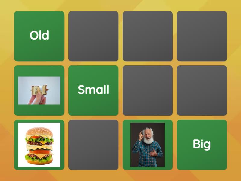 Adjective match - Matching pairs