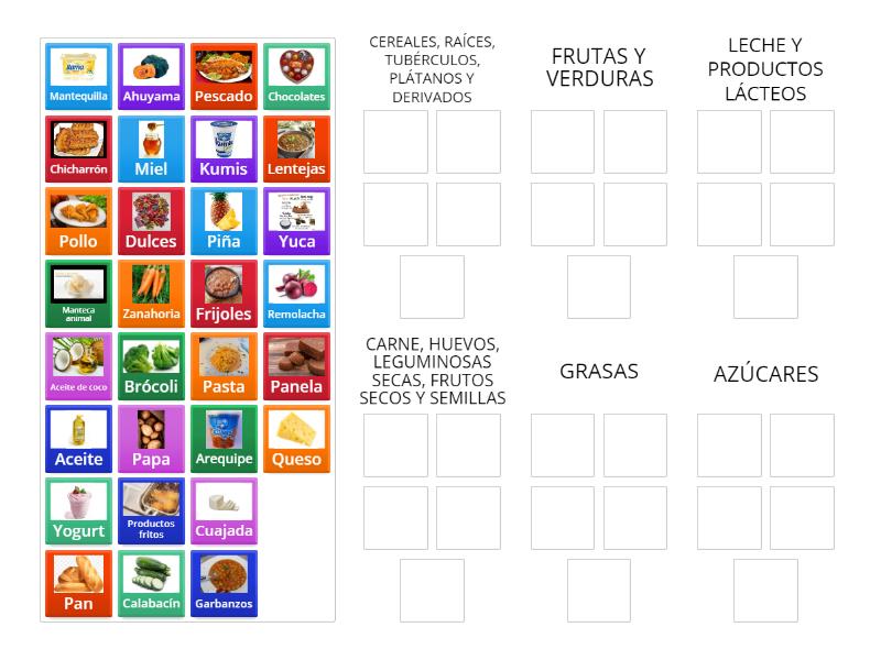 GRUPOS DE ALIMENTOS - Group sort