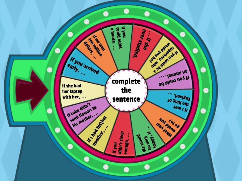 Second conditional complete - Spin the wheel