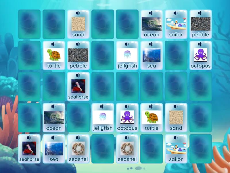 sea animals - Matching pairs