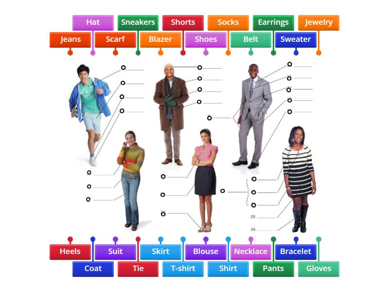 Clothes - Labelled diagram