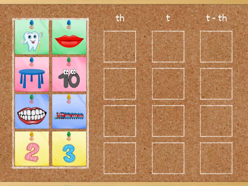 Kid's box 1, unit 6. Th/t - Group sort